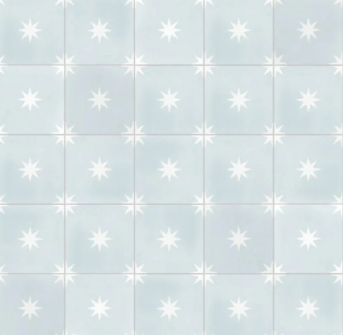 Pleiades A In Powder Blue – New York Cement Tile