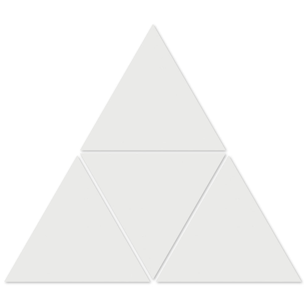 1100-Solid White Triangle – New York Cement Tile