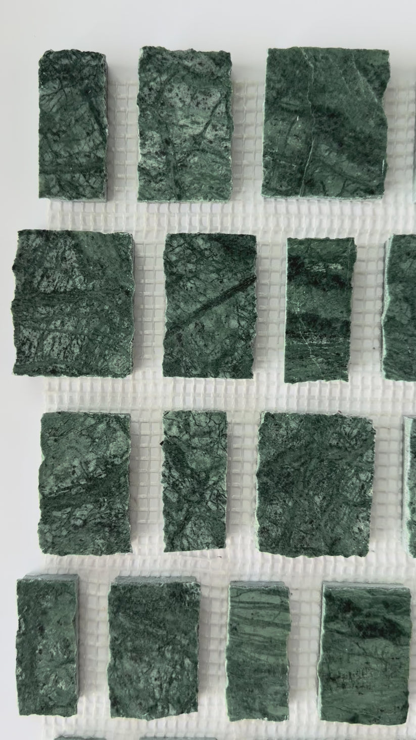 Scarpa I Emerald Mosaic Marble Mesh – New York Cement Tile